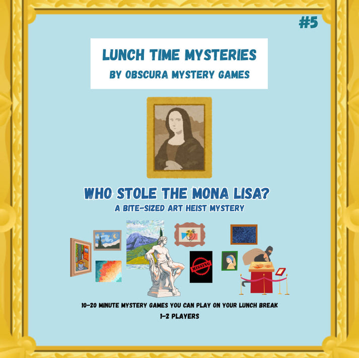 Who Stole the Mona Lisa? | 10-20 Minute Printable Detective Game ...